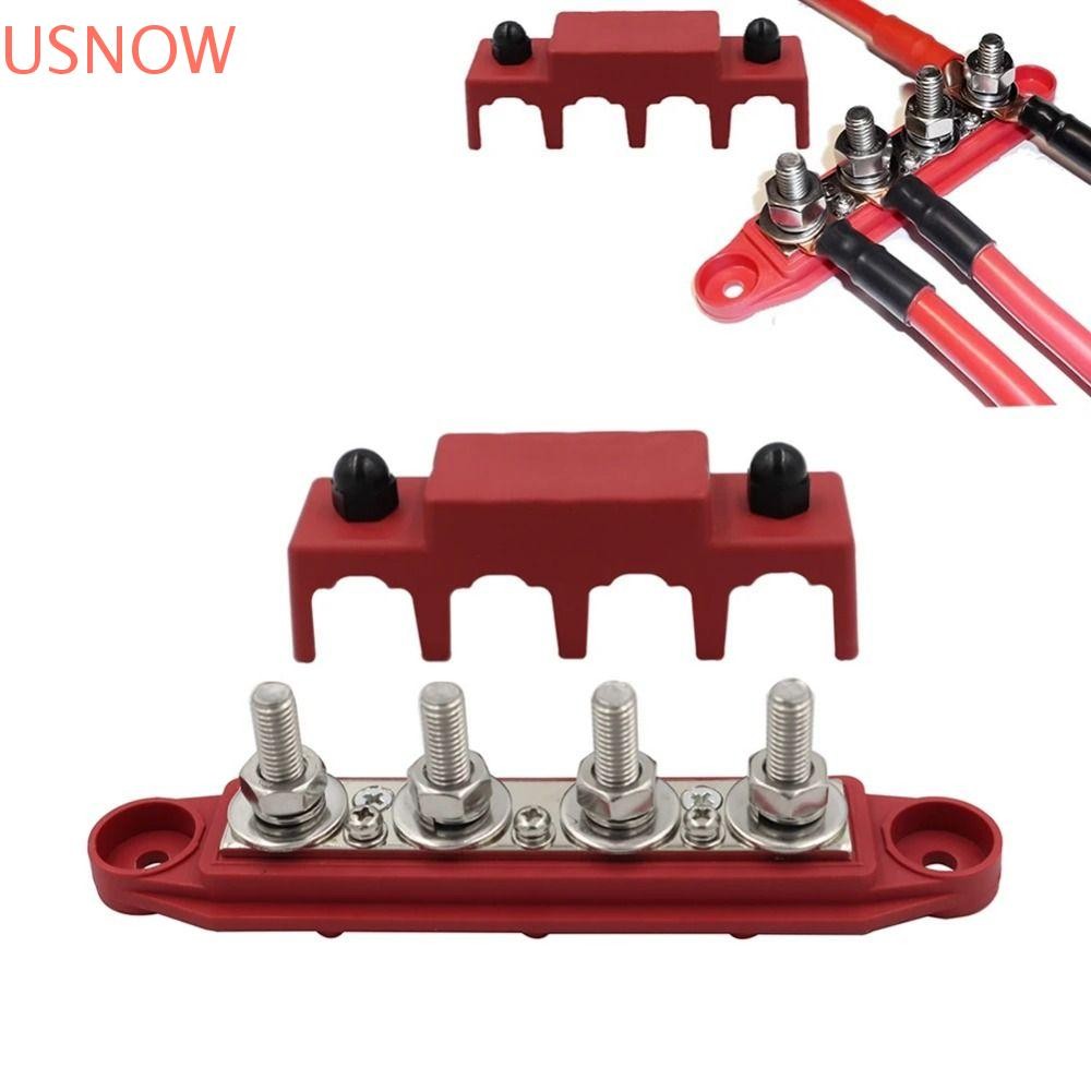 USNOW Power Distribution Blocks, 4 Studs High Current Terminal Screw Bus Bar, Safe Insulation ...