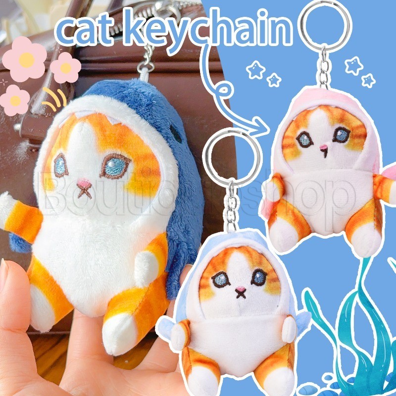 [ Featured ] Shark Cat Keychain - Plush Bag Pendant - Mobile Phone ...
