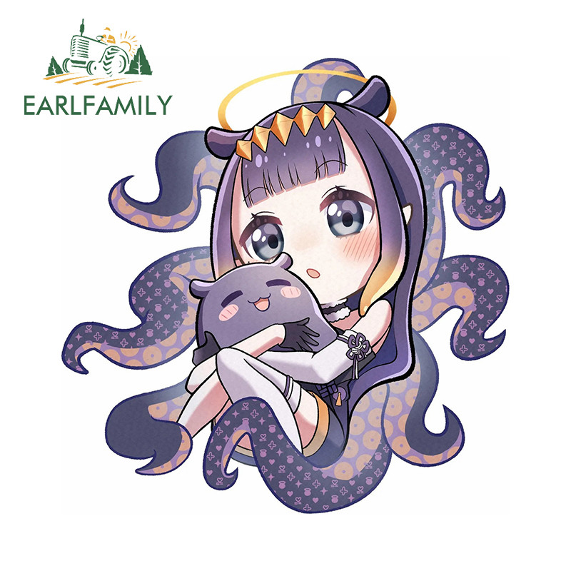 EARLFAMILY 13cm x 12.7cm Hololive Ninomae Ina'nis Chibi Car Stickers ...