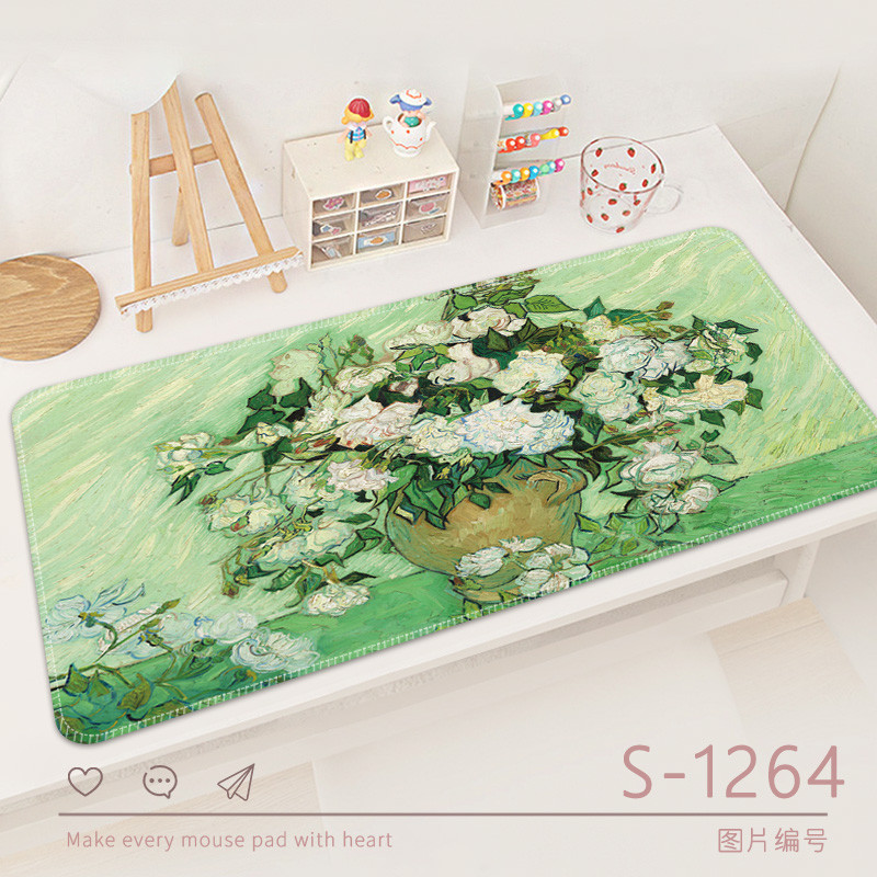 Van Gogh Oil Painting Abstract Art Mouse Pad Oversized Office Computer ...