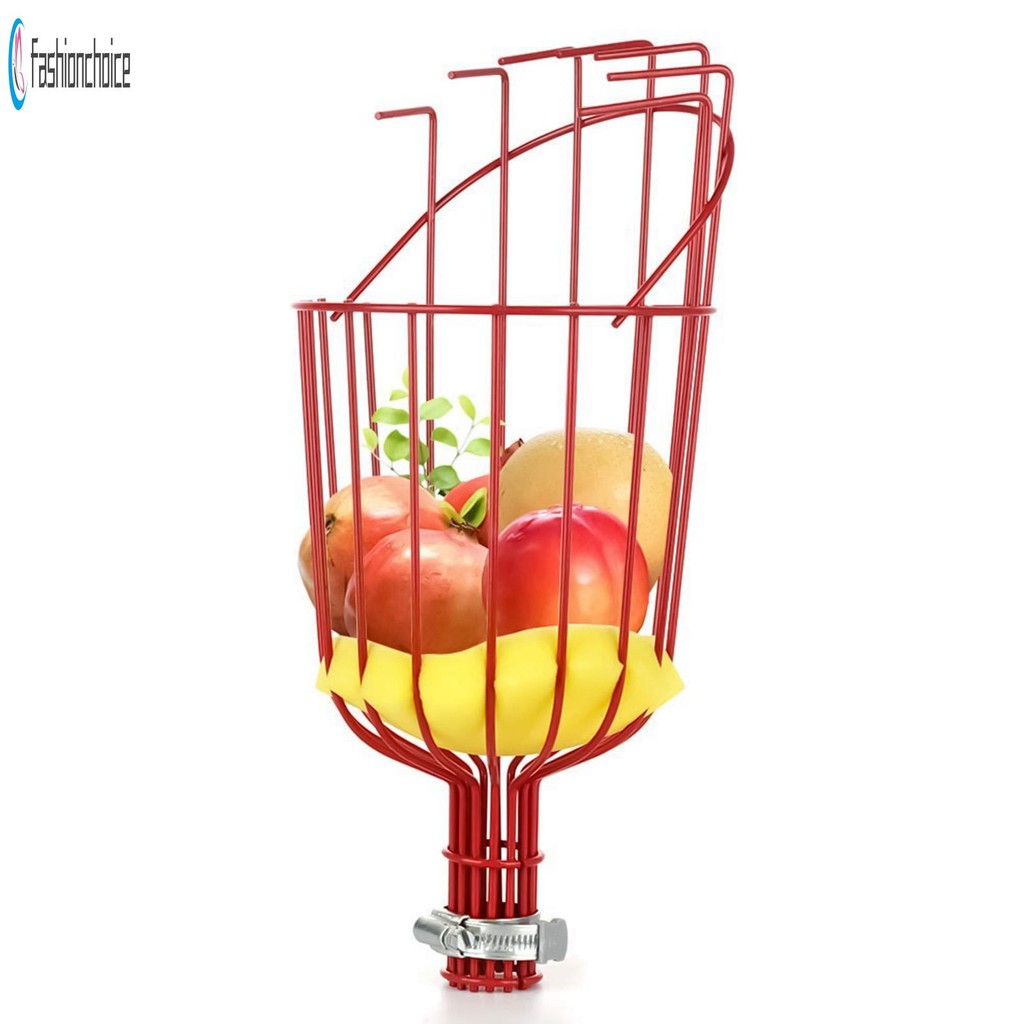 Garden Fruit Picker with Basket Easy Operation Sturdy Steel Fruit ...