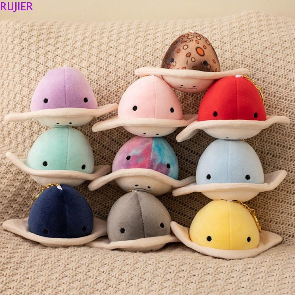 RUJIER Ray Fish Keychain, Marine Life Stuffed Animal Fish Plush Doll ...