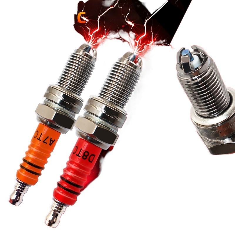 Applicable to Haojue HJ110 Xiyun HJ110-2/2A/2C/2D/6/UD110 curved beam motorcycle spark plug ...