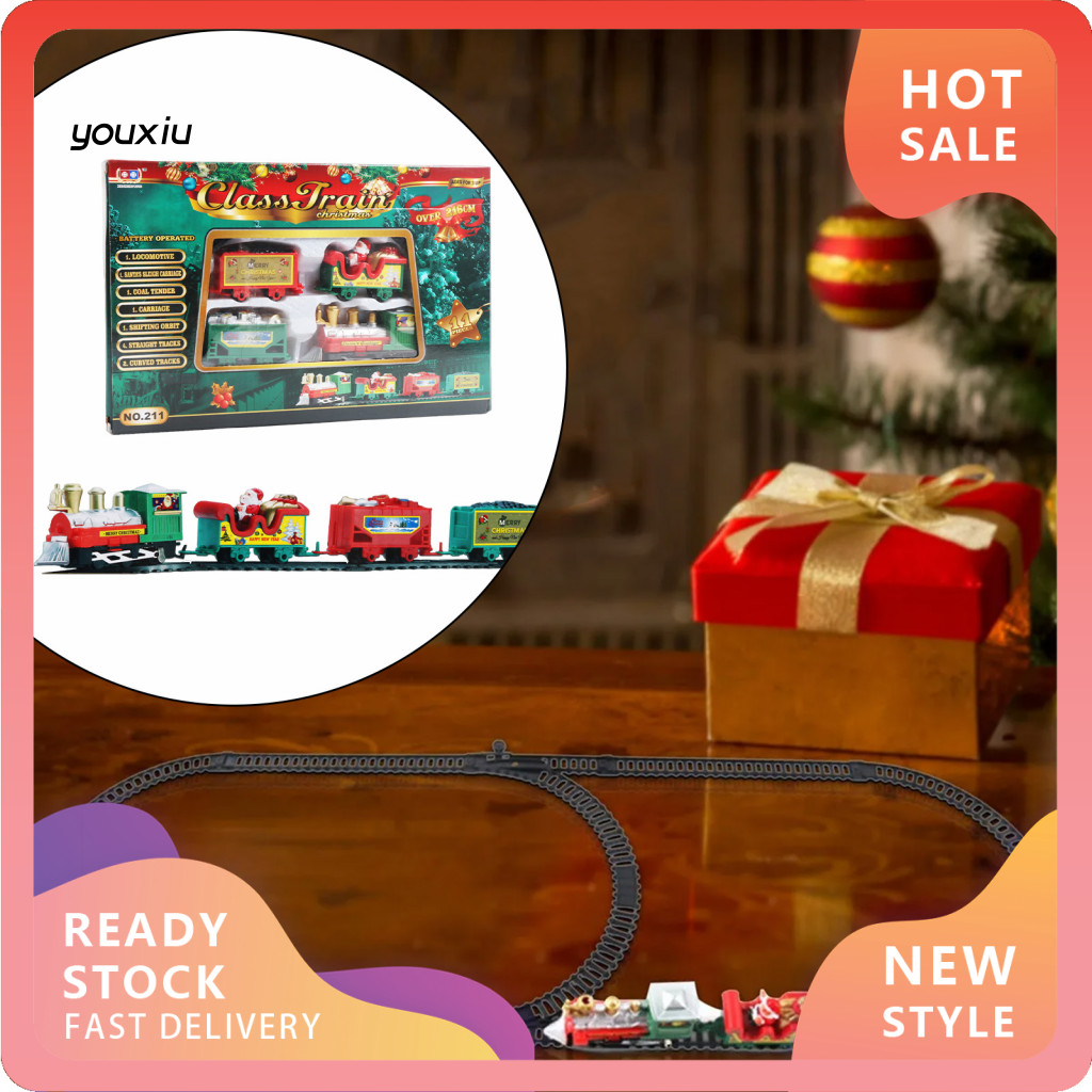 YX Electric Track Train Toy Easy Assembly Electric Train Set Christmas ...