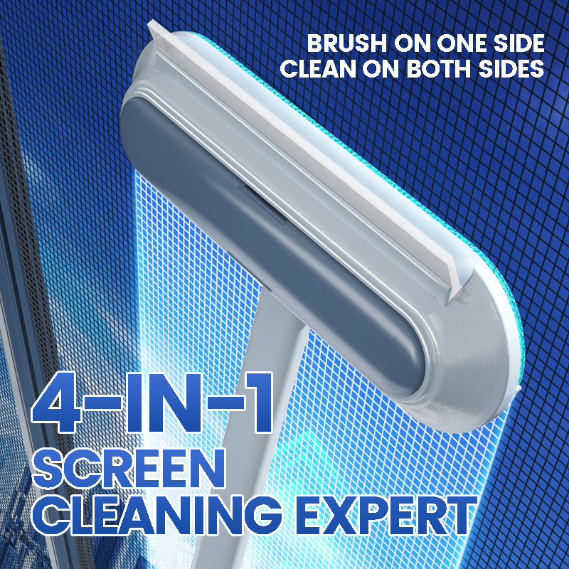4 in 1 Washable Window Screen Brush Invisible Screen Window Cleaner ...