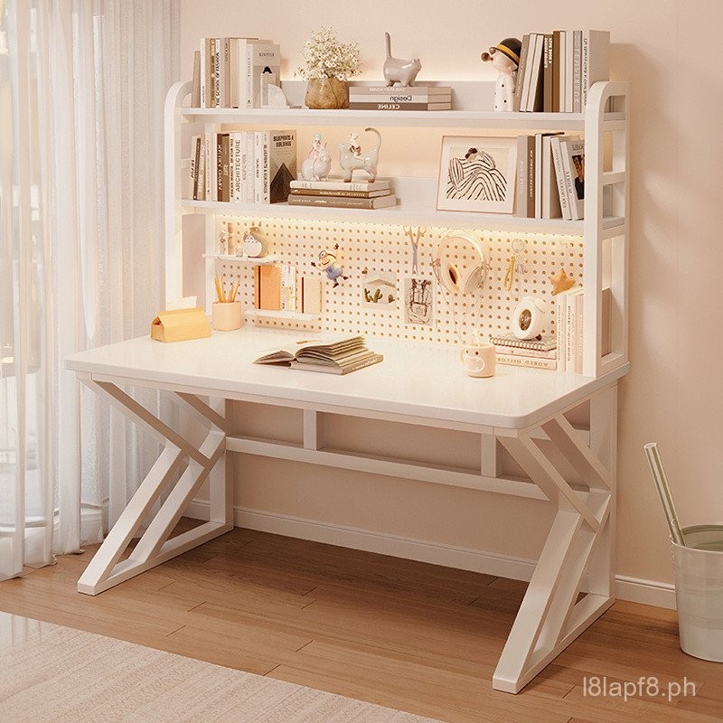 Wire-Wrap Board Desk Bookshelf Integrated Table Student Writing Study ...
