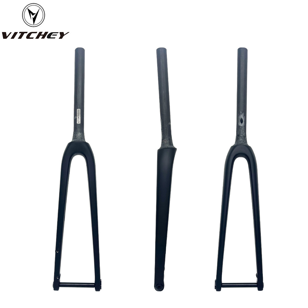 No logo Full carbon bike fork, full internal cable alignment thru-axle ...