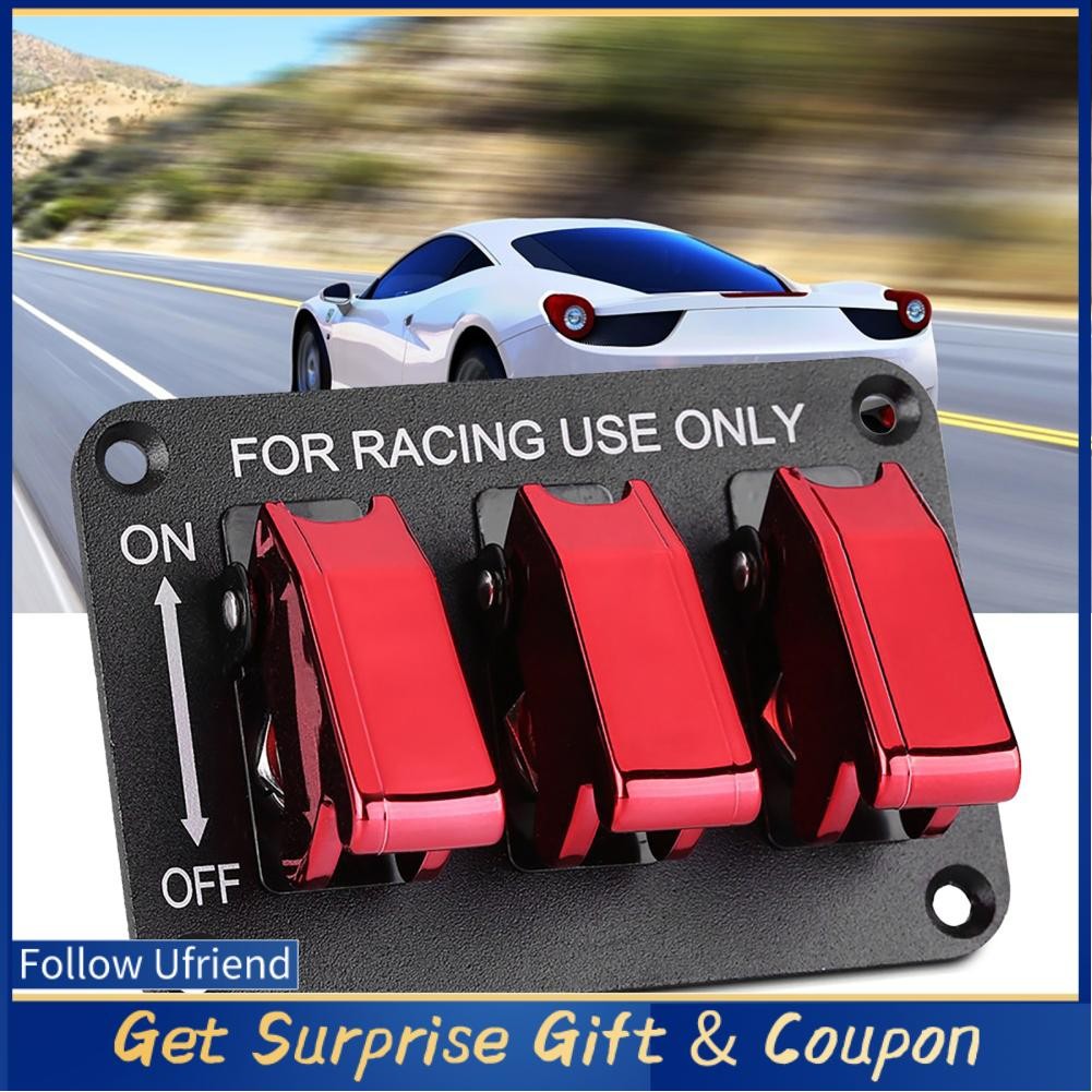 Ufriend 1 Set 12V 3 Group Toggle Switch Panel for Racing Car Red | Shopee Philippines