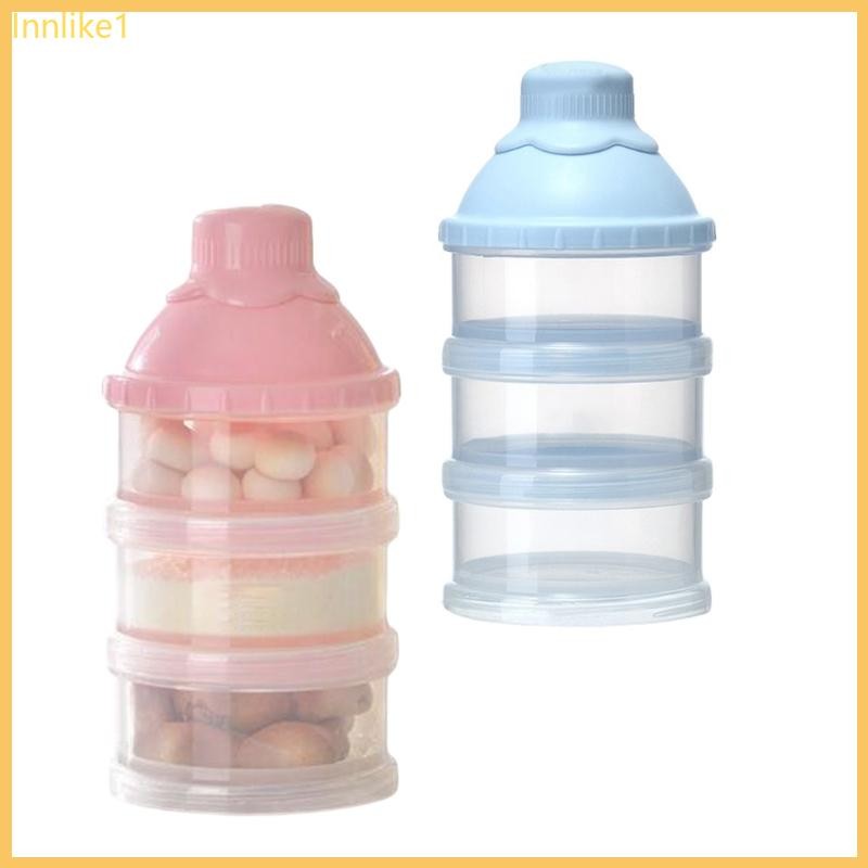 innlike1 3 Compartment Milk Powder Box Stackable Formula Container ...