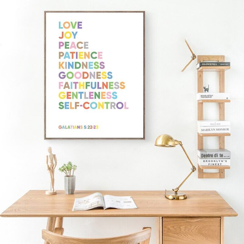 Popular Poster Fruit Of The Spirit Inspirational Quote Print Nursery ...
