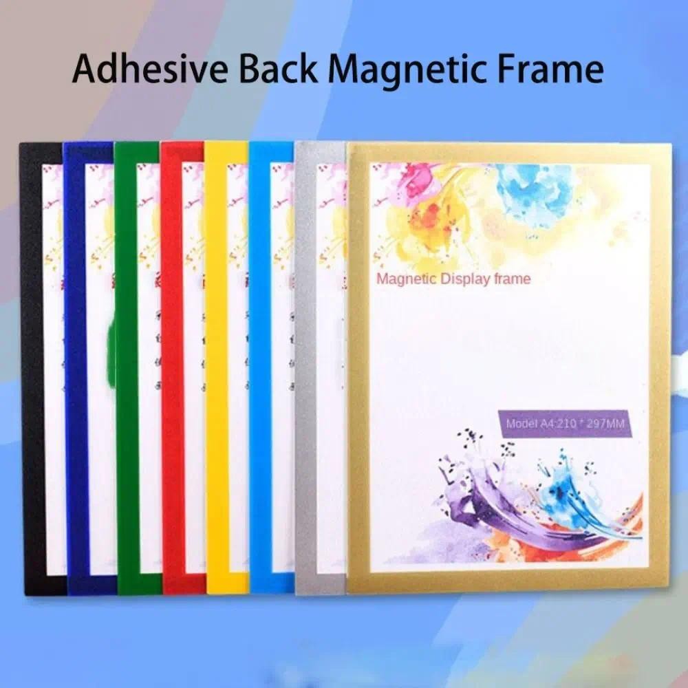 Adhesive Back Magnetic Frame Convenient PVC 40x60cm Photo Frame Wall ...