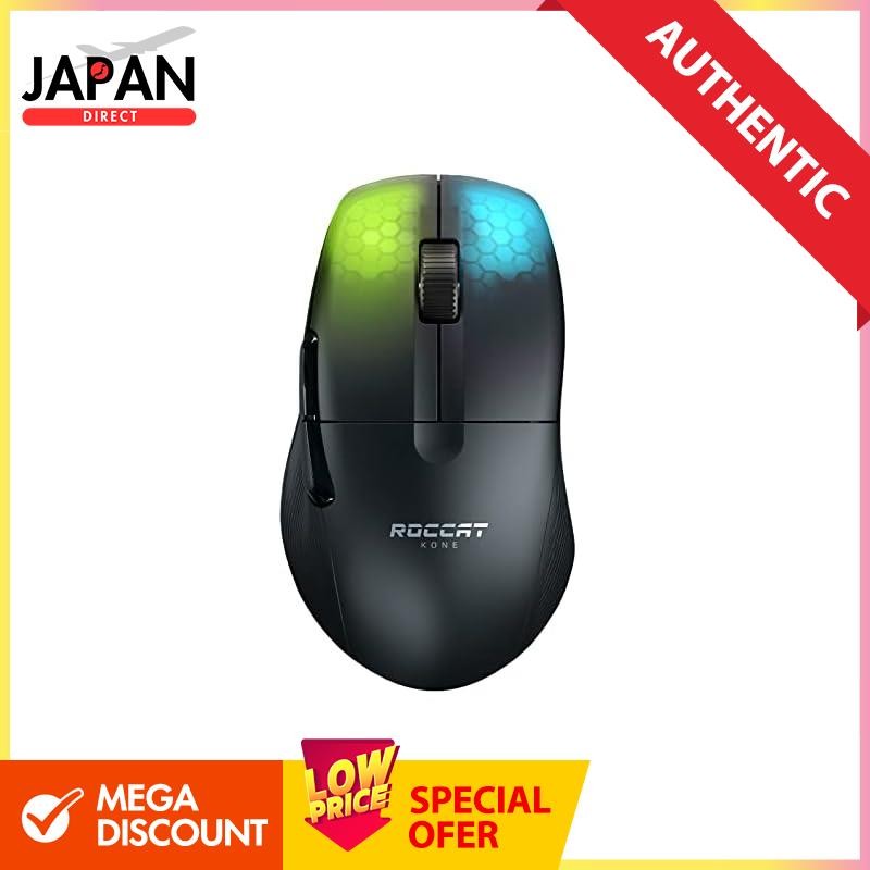ROCCAT Gaming Mouse Kone Pro Air Wireless 2.4GHz/Bluetooth Black/Black ...