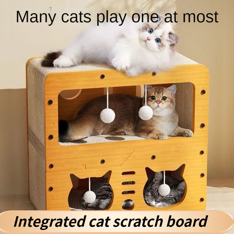 Cat Scratch Board Wear-Resistant Non-Dandruff Cat Nest Vertical Cat ...