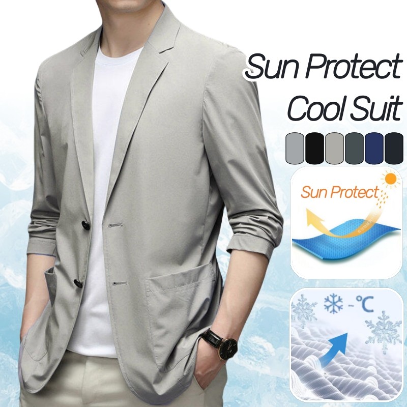 Men's Lightweight Summer Breathable Business Jacket - Formal & Casual ...