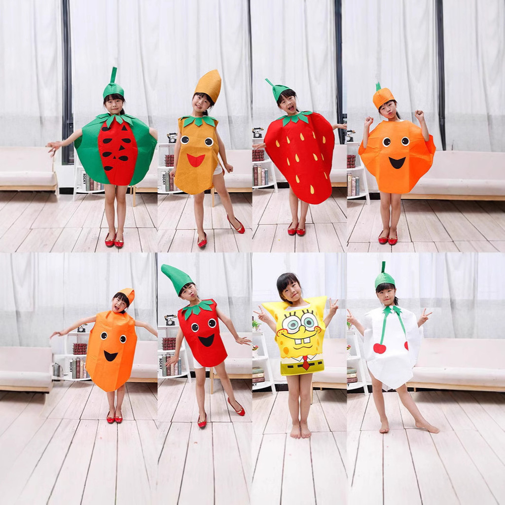 Kids Fruit Vegetable Cosplay Costume Halloween Party School Stage Christmas Animal Dress Cos ...
