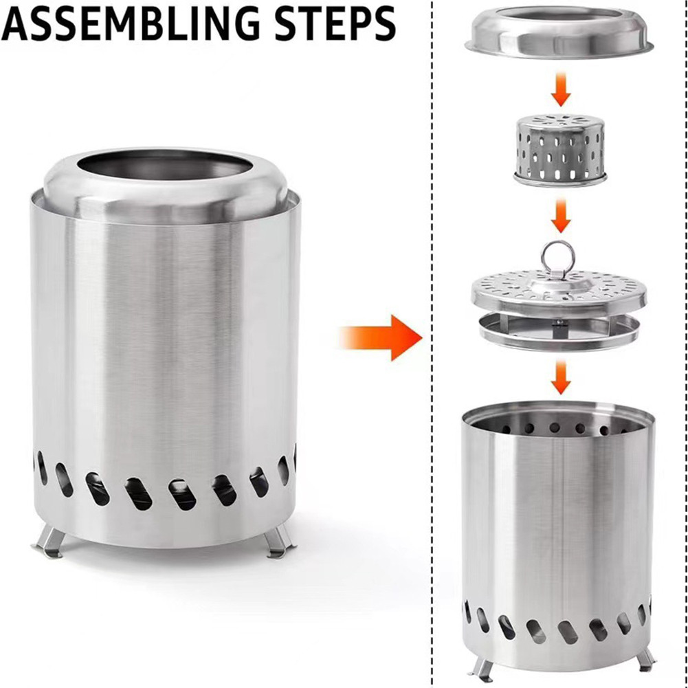 Mini Tabletop Firepit Stainless Steel Indoor Outdoor Table Top Firepit ...