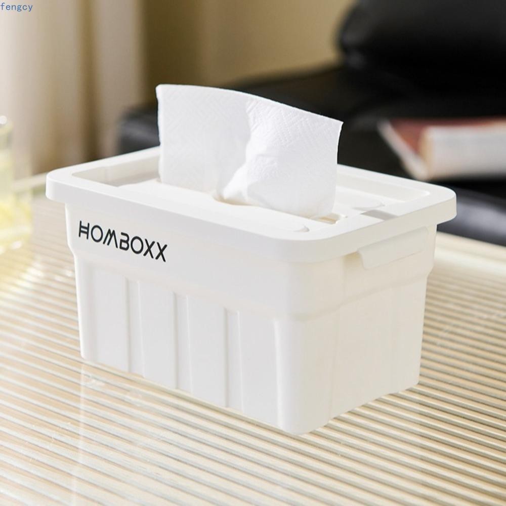 FENGCY Tissue Box, Industrial Style with Spring Lifting Drawer Box ...