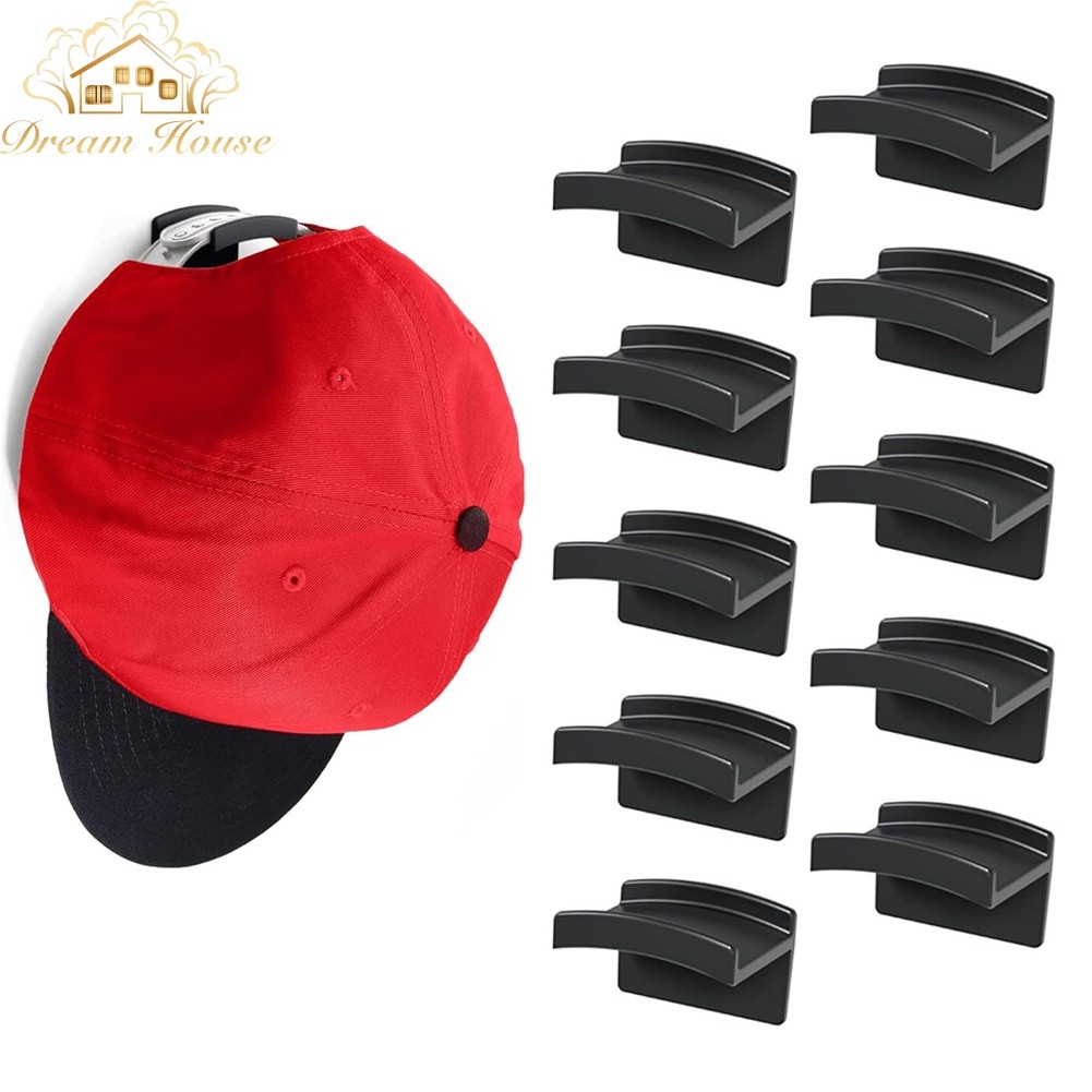 10Pcs Baseball Caps Hook Wall Adhesive Hat Hooks Durable Hat Storage ...