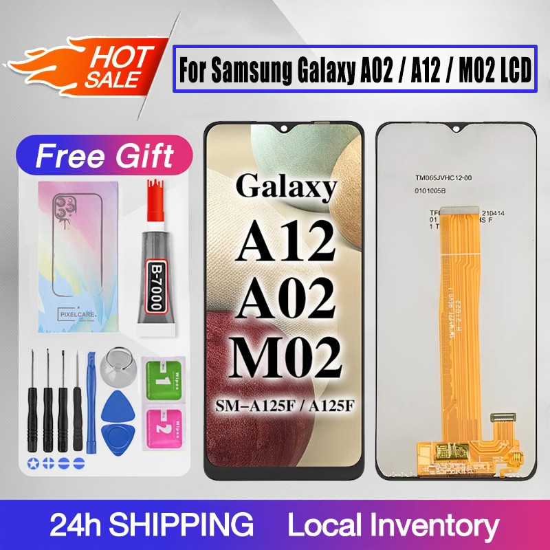 Techparts LCD For Samsung Galaxy A02 / M02 / A12 + Screen parts + Free ...