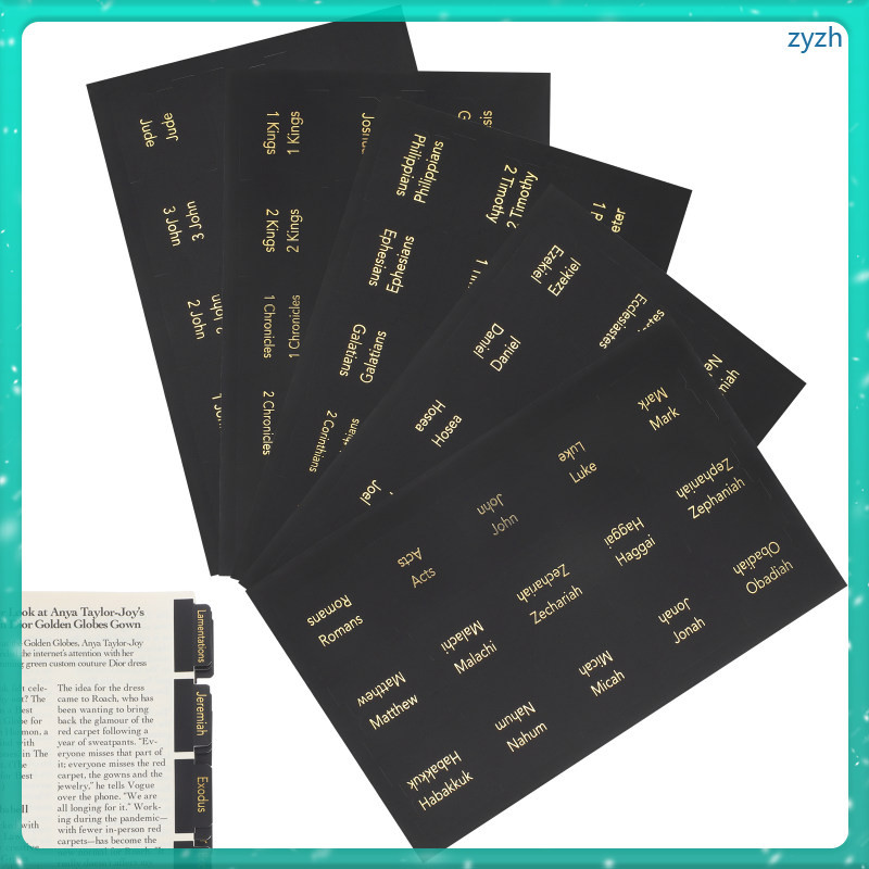 5 Sheets Bible Index Tabs Bible Book Tabs Decorative Book Tabs Adhesive ...