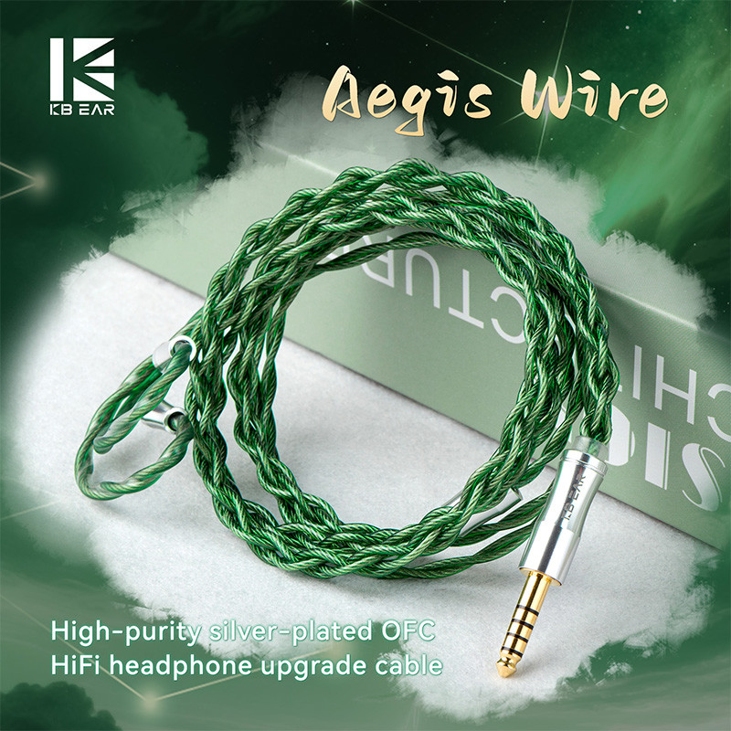 KBEAR Aegis Wire MH04 4 cores High-purity silver-plated OFC HiFi headphone upgrade cable ...