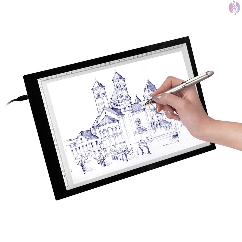 A4 LED Light Box Tracer with Scale Ultra-thin USB Powered Tracing Light ...