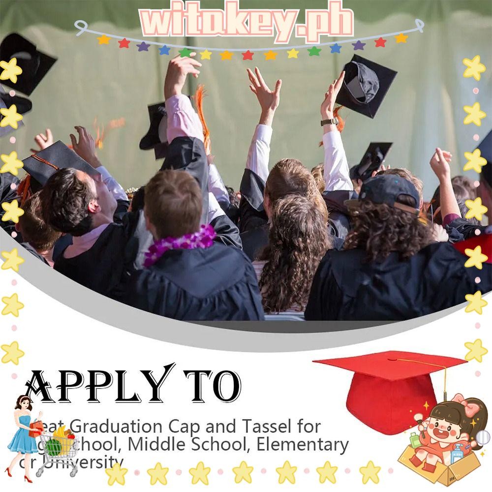 WITAKEY Graduation Hat, 2024 Graduation Degree Ceremony Mortarboard Cap, High School Congrats ...