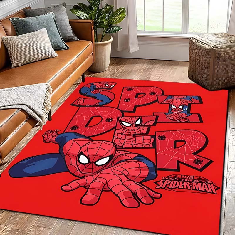 Marvel Spiderman Superhero Cartoon Carpet Suitable for Bedroom Living ...