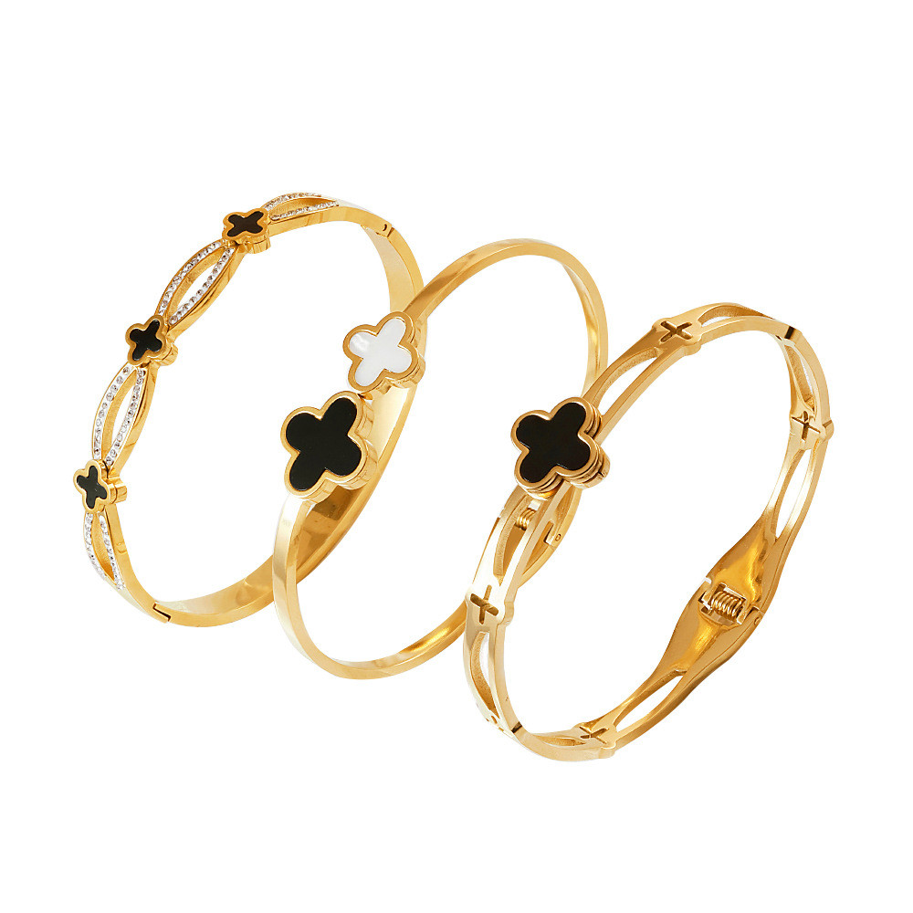 European American Style Gold Black Women's High-End Bracelet Fashion ...