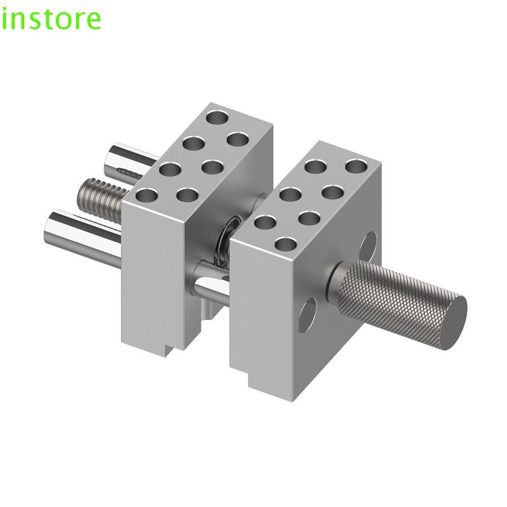 INSTORE Mini Bench Vise Clamp, Fixed Clamp Adjustable Vise Fixture ...