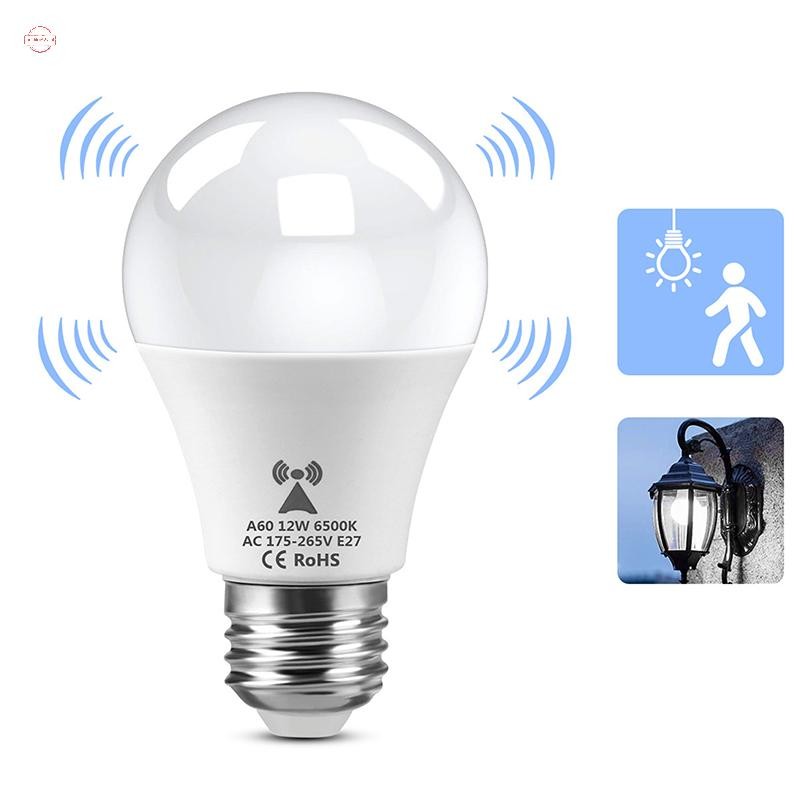 Sun E27 LED Light Bulb 220V 12W Radar Motion Induction Lamp Built-in ...