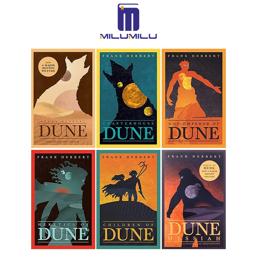 Dune 6-Volume Set Paperback by Frank Herbert Original English Books ...
