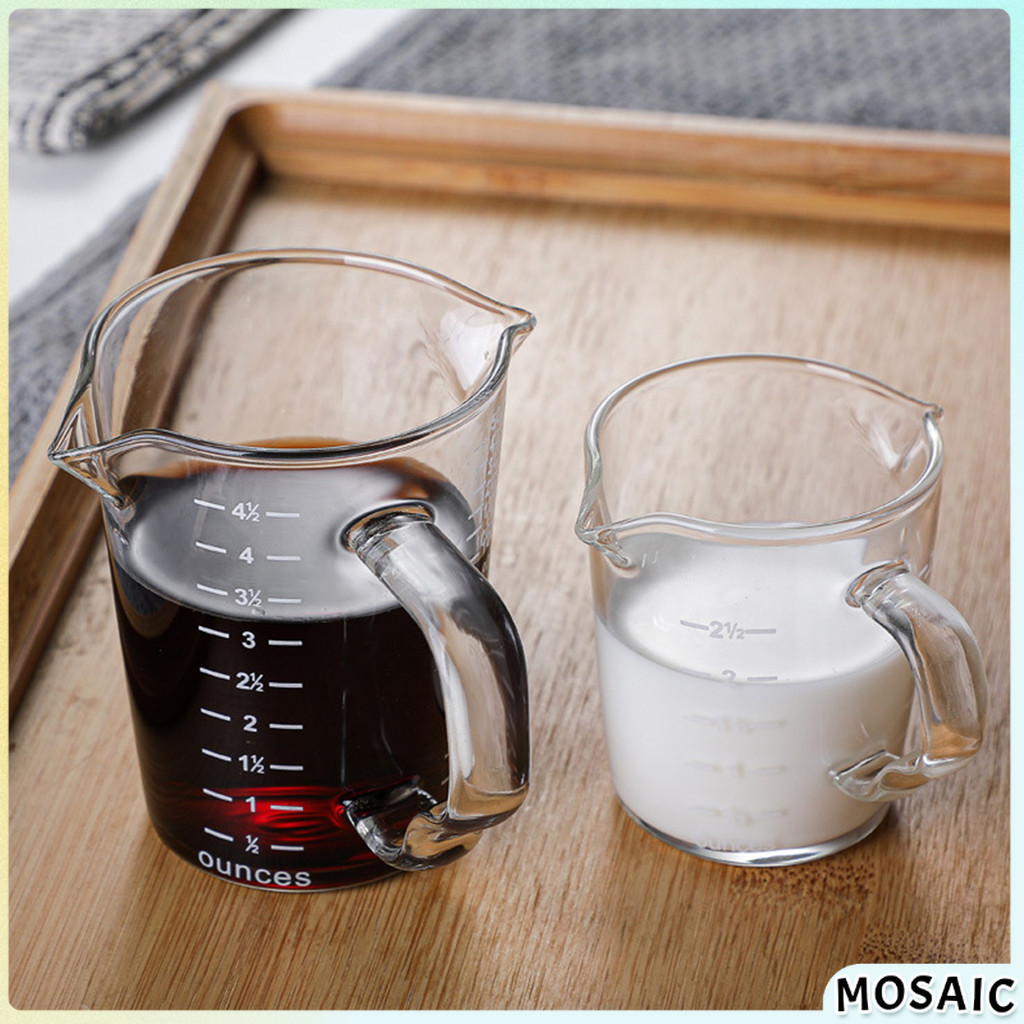 Coffee Espresso Cup Double Mouth Glass Measuring Cups Heat Resistant ...