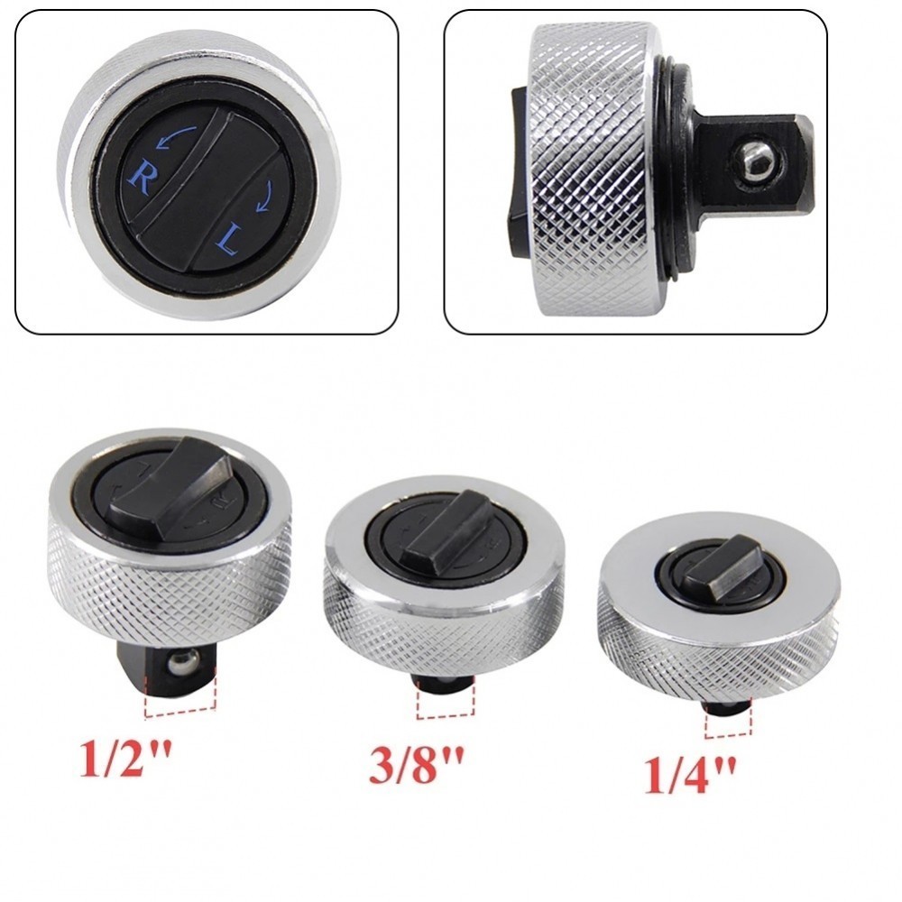 Heavy Duty Finger Reversible Ratchet Socket Wrench Set 1/4 3/8 1/2 ...