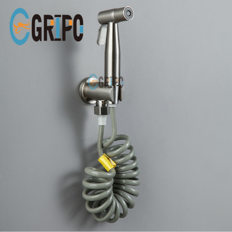 GRIPO High end 304 stainless 3 in 1 bidet solid valve connector holder ...