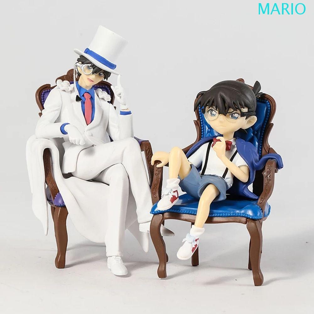 MARIO Detective Conan Action Figure PVC Cute Cartoon Doll Ornaments ...