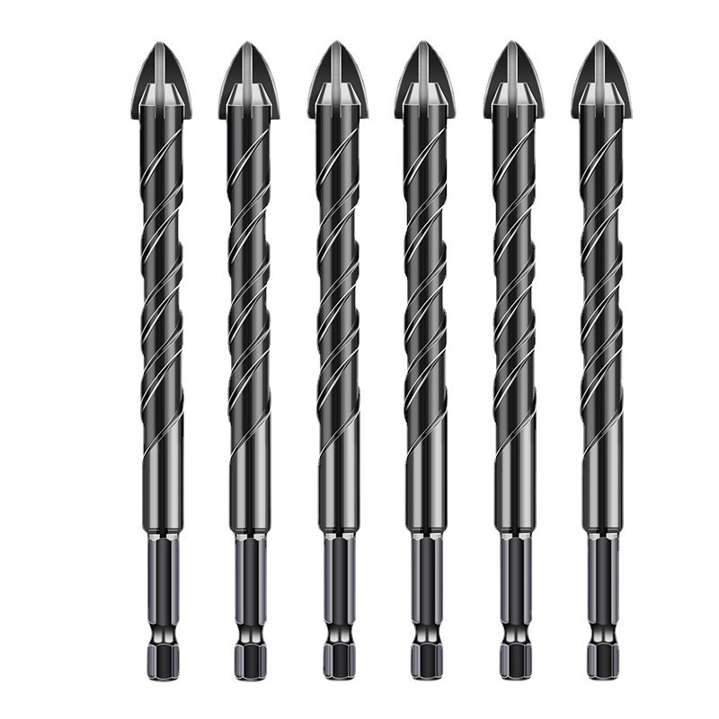 Carbide Cross Four-Blade Triangle Drill Bit Hexagonal Handle Brick Wall ...