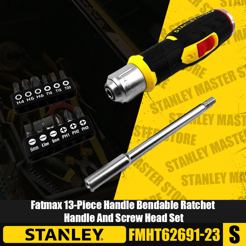 STANLEY FMHT62691-23 Fatmax 13-Piece Handle Bendable Ratchet Handle and ...