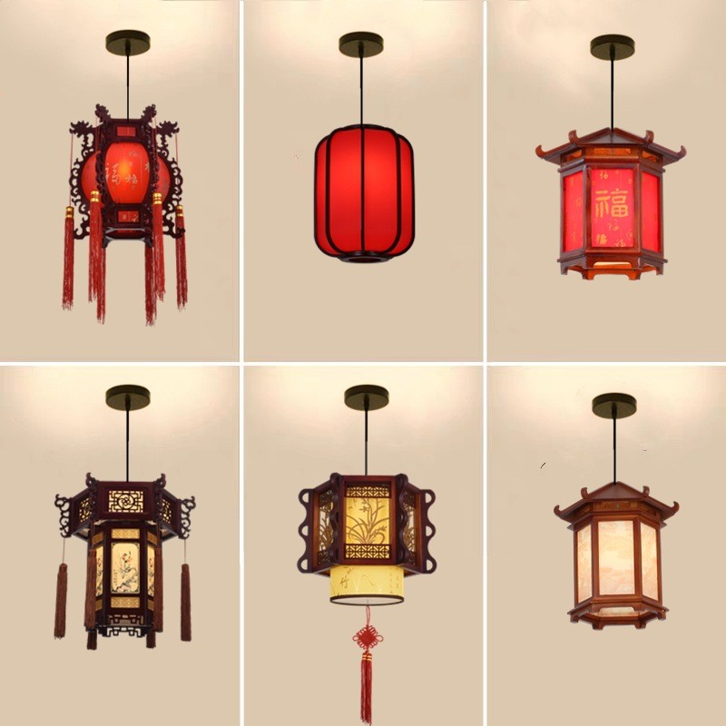Chinese Classical Lantern Chandelier Antique Solid Wood Palace Lantern ...