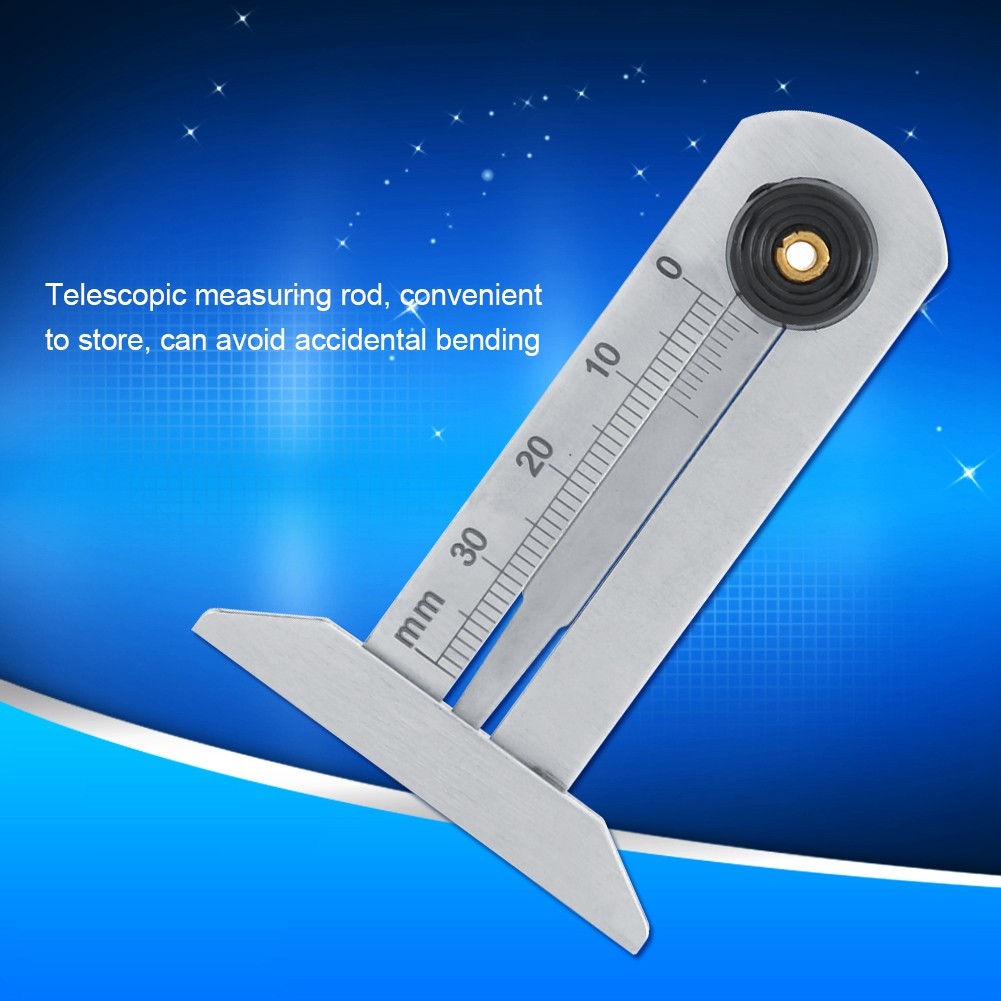 Tire Tread Depth Gauge Meter Stainless Steel Vernier Caliper Measuring ...