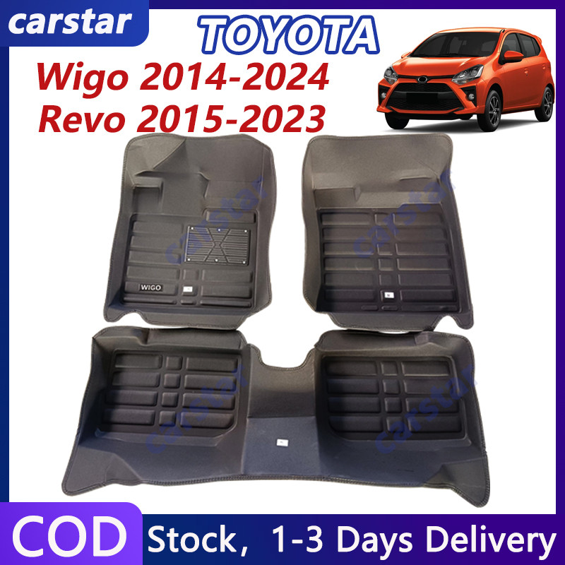 Toyota Wigo Revo 2014-2024 Car Deep Dish Matting PU Diamond Deep Dish ...