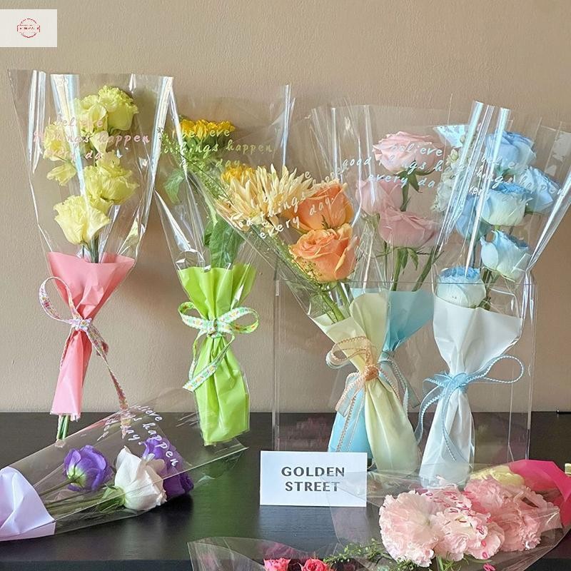 Sun Single Rose Sleeves Flower Wrapping Bag Bouquet Packaging Bags ...