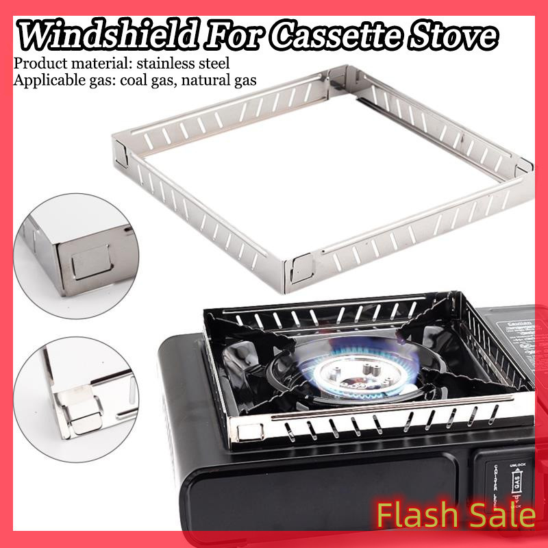 Outdoor Gas Stove Wind Screen Foldable Wind Shield Stainless Steel ...