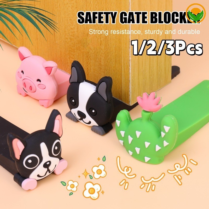 Cartoon Fun Pink Pig Non Punching Door Blocker- Creative Unique Small ...