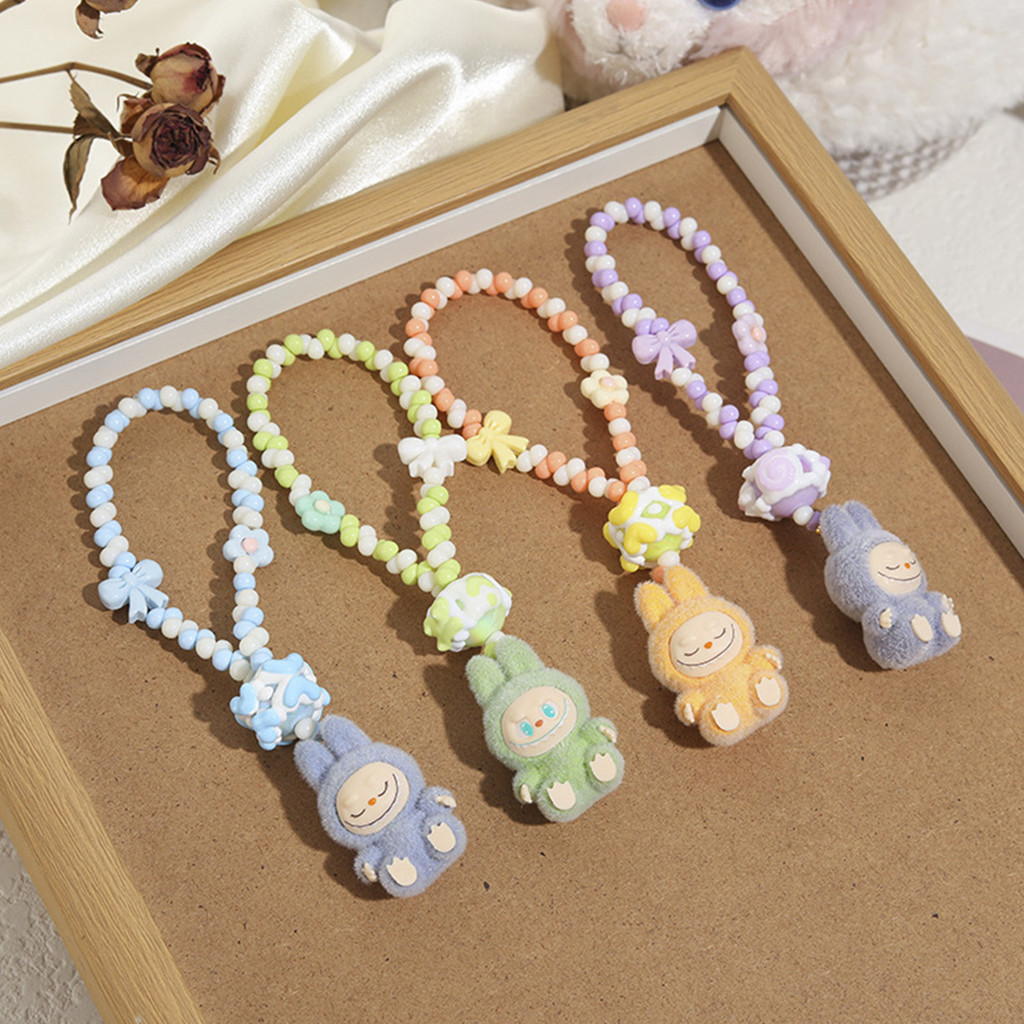 1 Pc Small Fresh Candy Color Matching Color Beaded Labubu Mini Doll ...