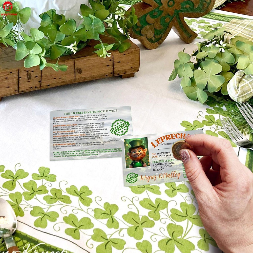 St. Patrick's Day Novelty Fake ID Card with Humor License Certificate ...