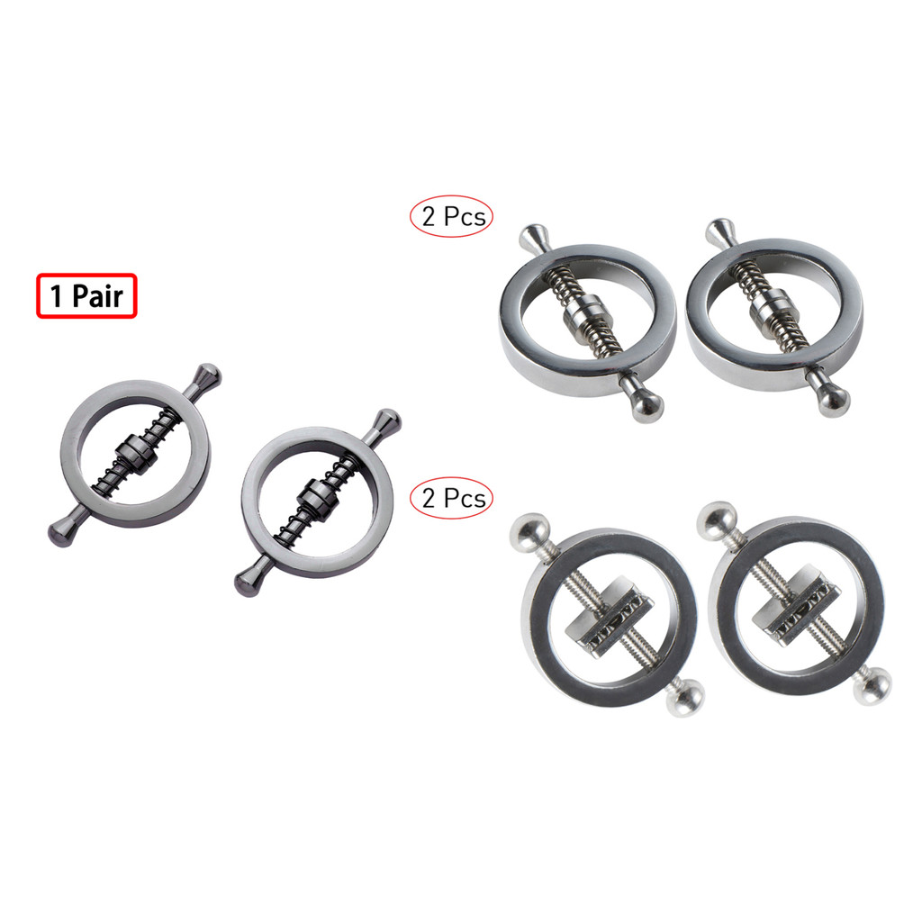 Yhong 2 Pcs Non-Piercings Nipple Shields Rings Circle Clamps Nail Plate ...