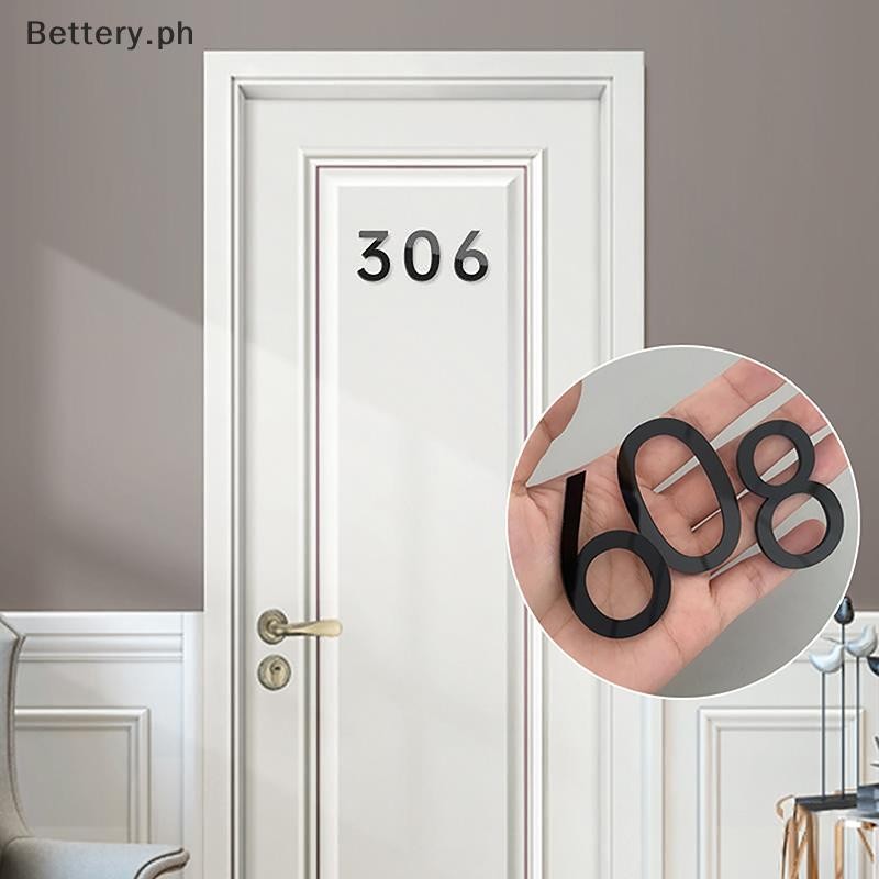[ety] 3D Self Adhesive Modern Door Number 0-9 Plaque House Number Door ...