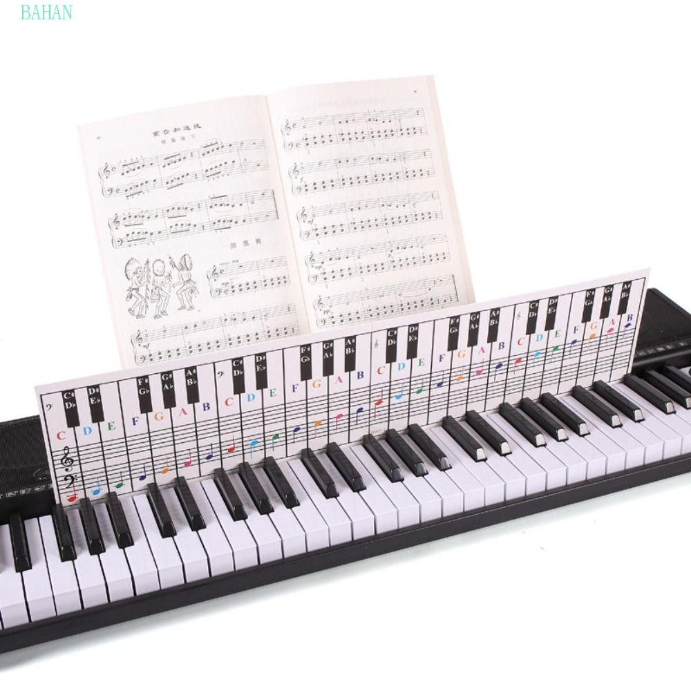 BAHAN Piano Chord Chart, Removable Beginners Gift Keyboard Note Card ...