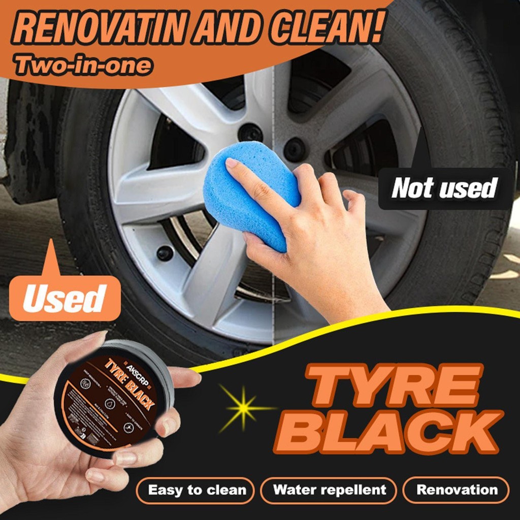Black Tire Wax Tire Black Restore Tire Maintenance Coating Paste Car ...
